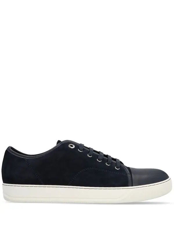 LANVIN Suede Lace-up Sneakers - Blue