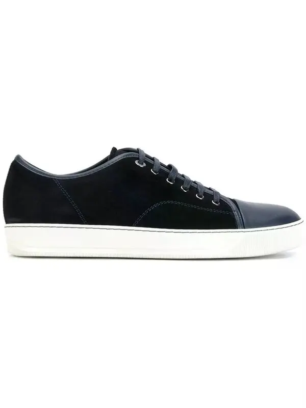 LANVIN Suede Lace-up Sneakers - Blue