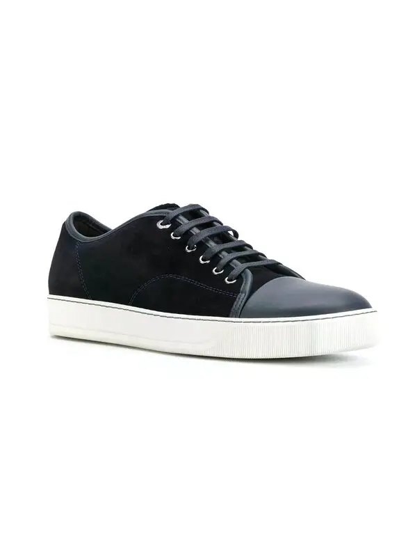 LANVIN Suede Lace-up Sneakers - Blue