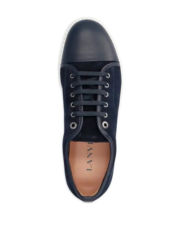 LANVIN Suede Lace-up Sneakers - Blue