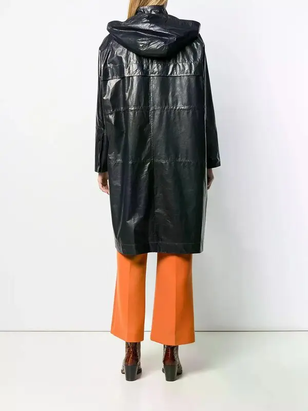 YVES SALOMON Oversized Leather Parka