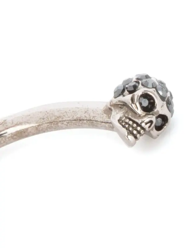 Alexander McQueen Jewelled Twin Skull Bangle