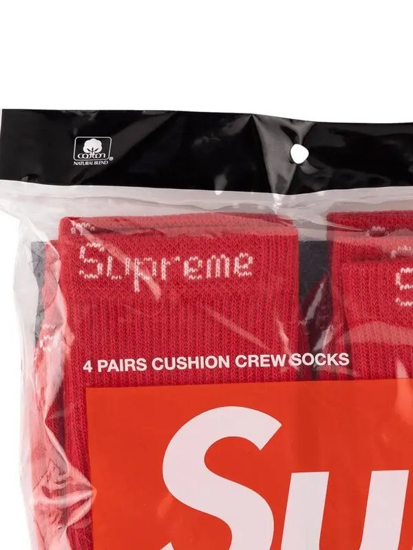 Supreme Logo Embroidered Socks