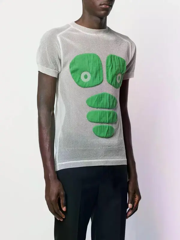 WALTER VAN BEIRENDONCK Metallic Glitter T-shirt