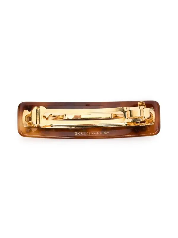 Gucci Crystal Logo Hair Clip