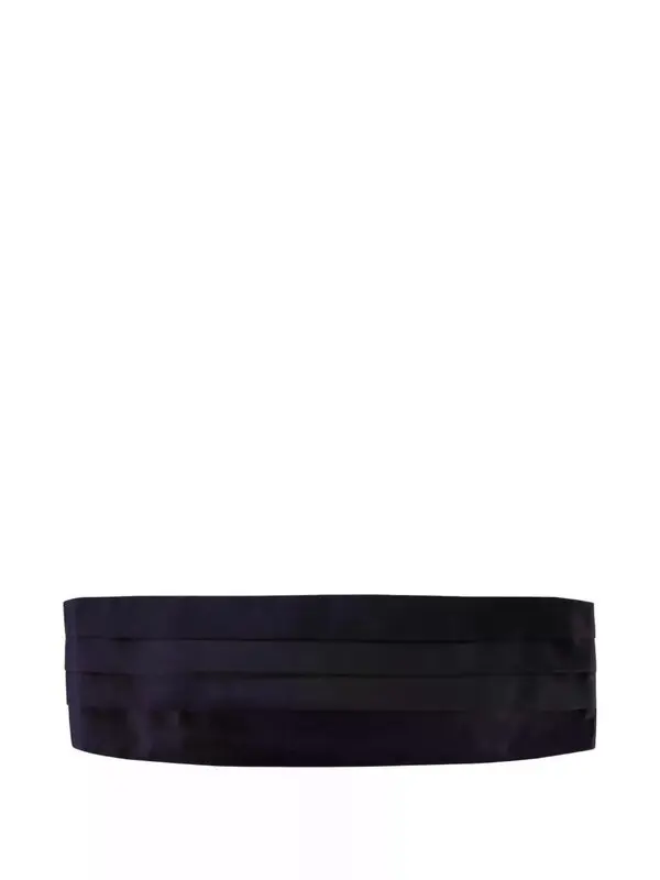 DELL'OGLIO Pleated Sash Silk Belt - Blue