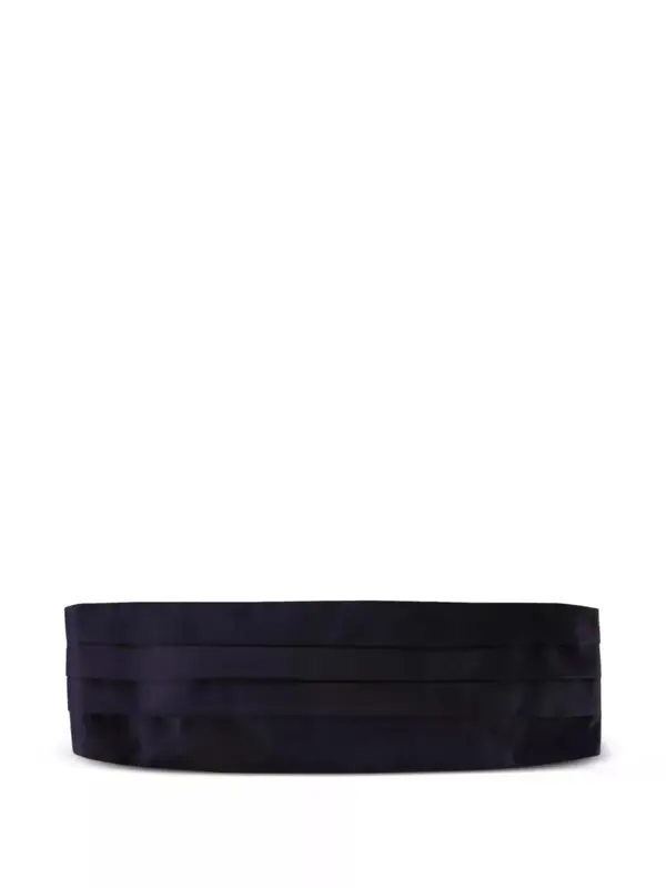 DELL'OGLIO Pleated Sash Belt - Blue