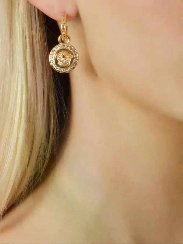 Versace La Medusa Greca Earrings - Gold