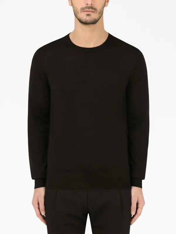 Dolce & Gabbana Round-neck Cashmere Sweater - Black