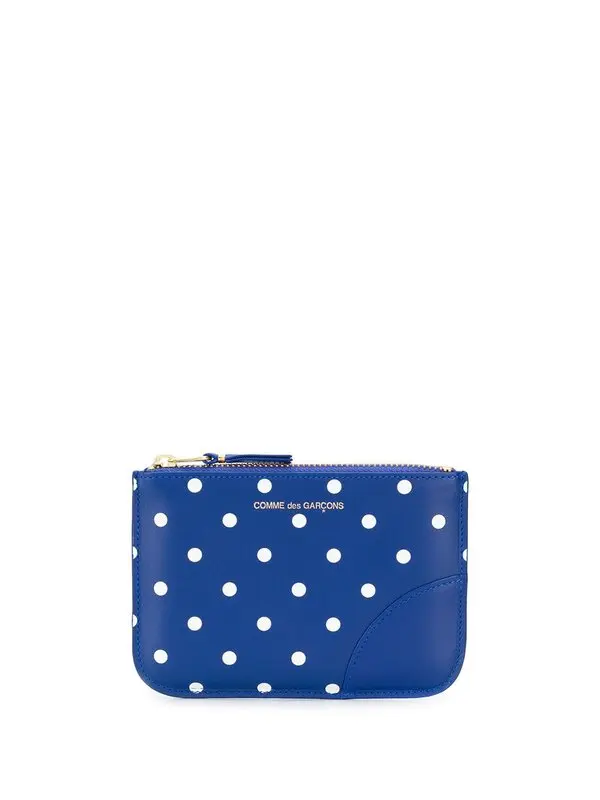 Comme Des Garçons Dotted Pattern Wallet - Blue
