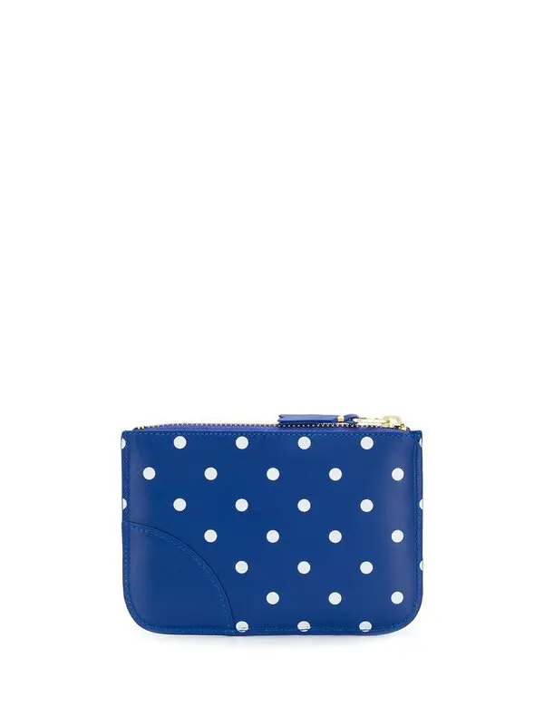 Comme Des Garçons Dotted Pattern Wallet - Blue