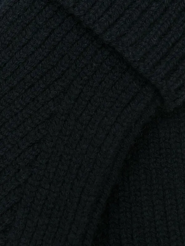 N.peal Ribbed Cashmere Gloves - Black
