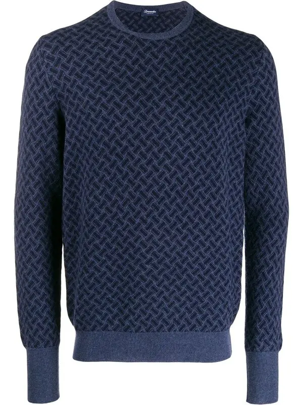 DRUMOHR Crew-neck Cashmere Sweater - Blue