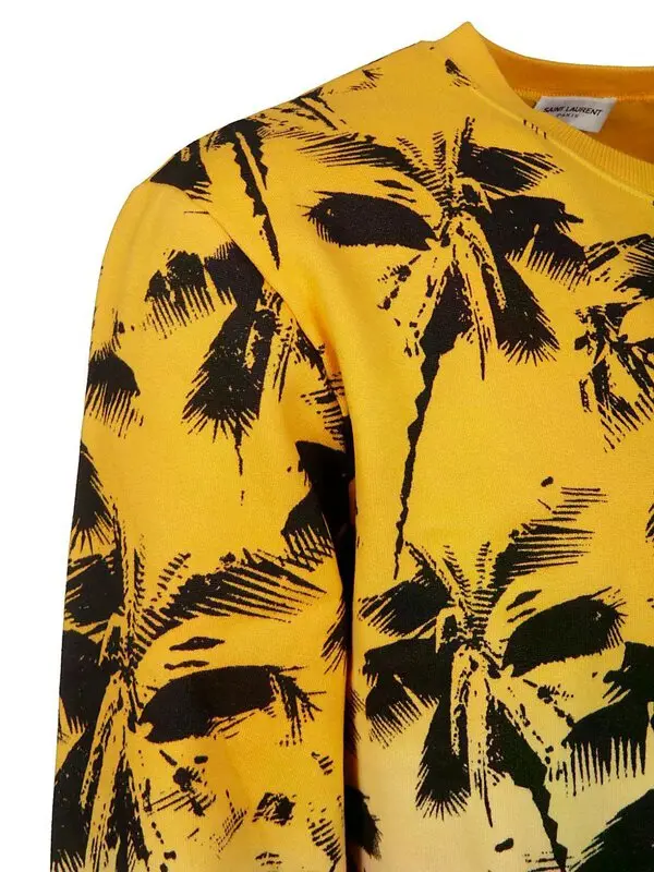 Saint Laurent Palm Tree Print Sweatshirt