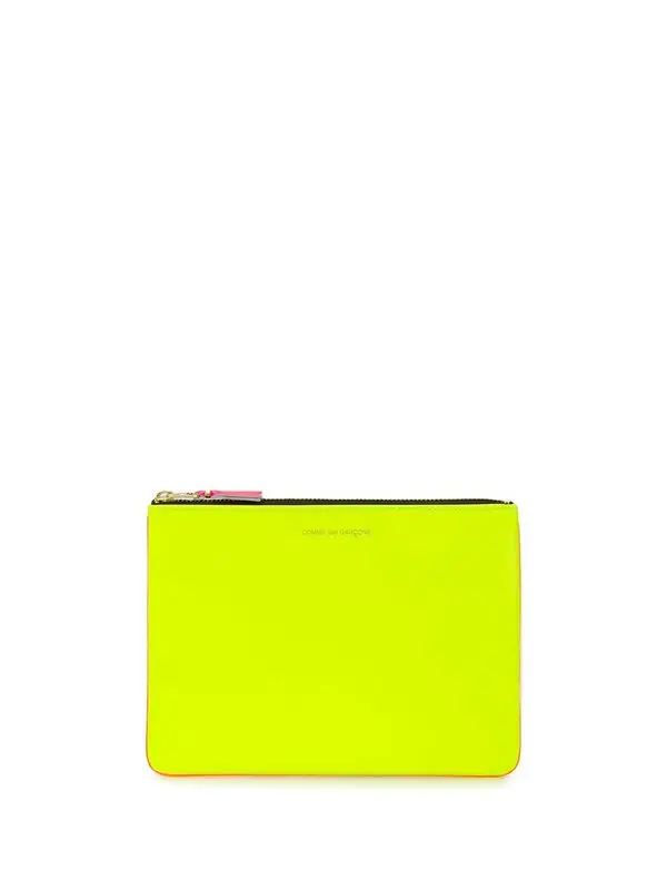 Comme Des Garçons Colour-block Zipped Wallet - Yellow