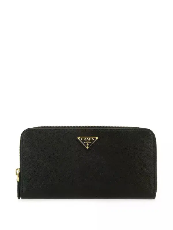 Prada Large Leather Wallet - Black