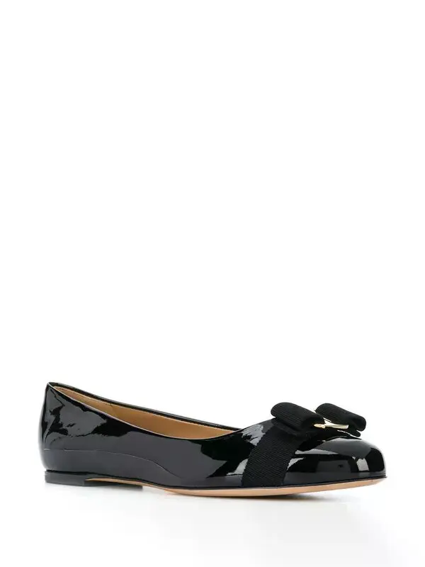 FERRAGAMO Varina Ballerina Shoes - Black