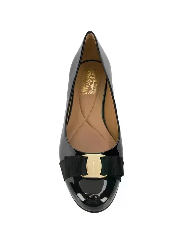 FERRAGAMO Varina Ballerina Shoes - Black