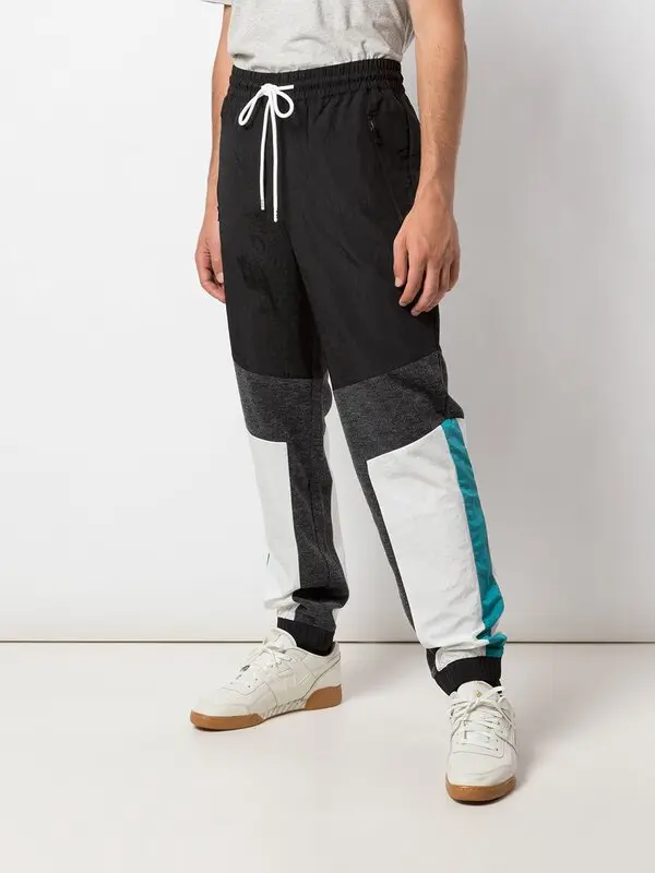 GOD'S MASTERFUL CHILDREN Geometric Panelled Track Pants - Black