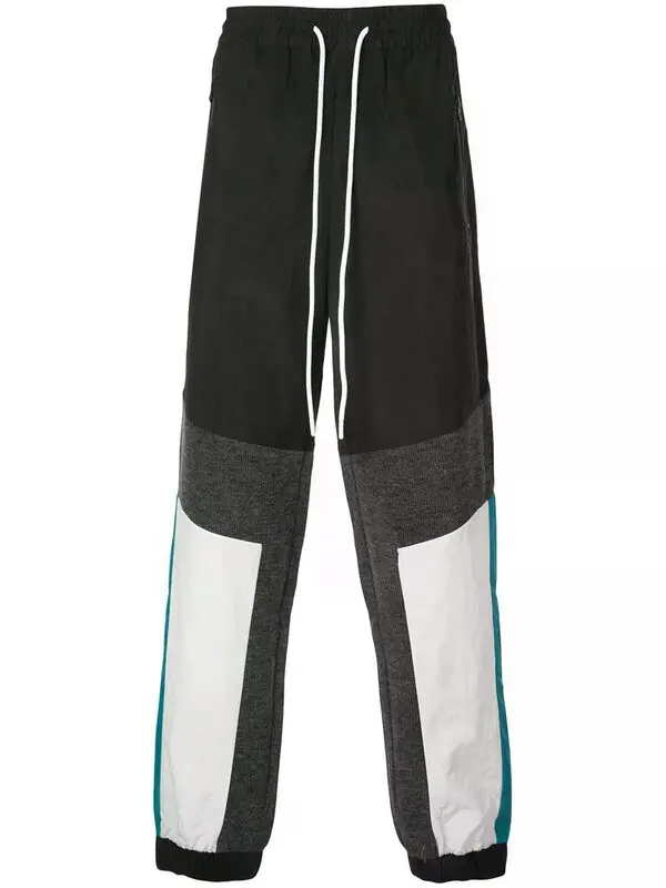 GOD'S MASTERFUL CHILDREN Geometric Panelled Track Pants - Black