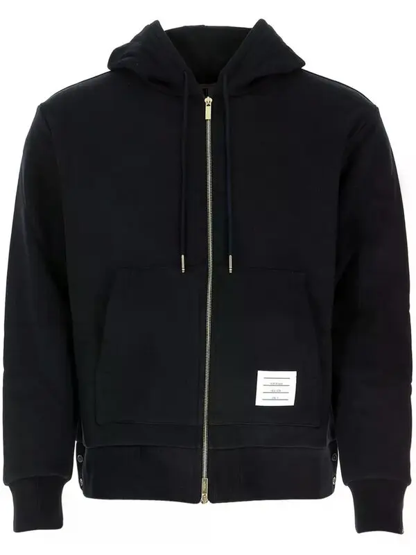 Thom Browne Stripe-detail Zip-up Hoodie