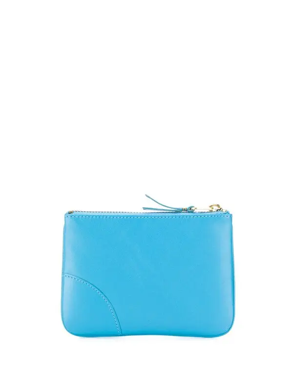 Comme Des Garçons Colour-block Leather Wallet - Blue