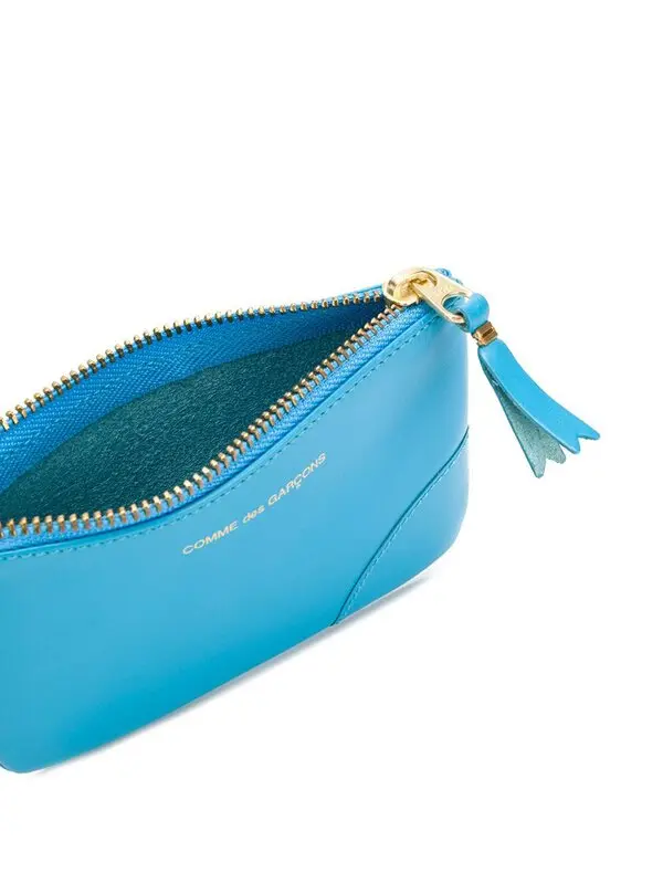 Comme Des Garçons Colour-block Leather Wallet - Blue
