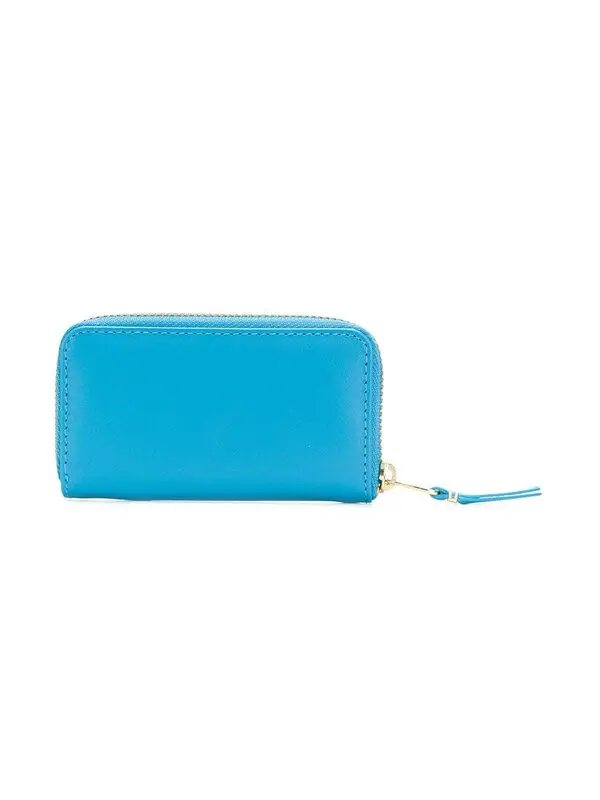 Comme Des Garçons Zip-around Leather Wallet - Blue