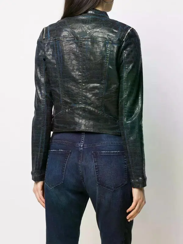 DIESEL® Croc Effect Biker Jacket