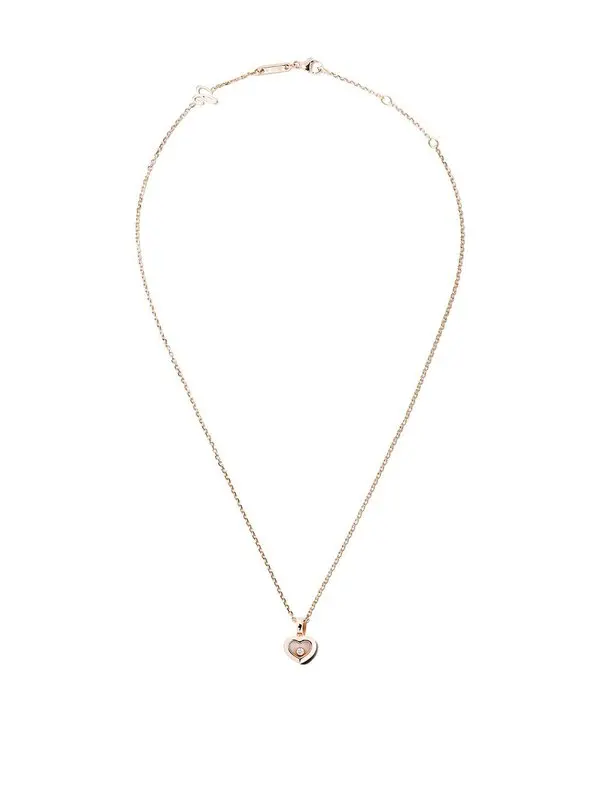 Chopard 18kt Happy Diamonds Icons Pendant Necklace - Pink