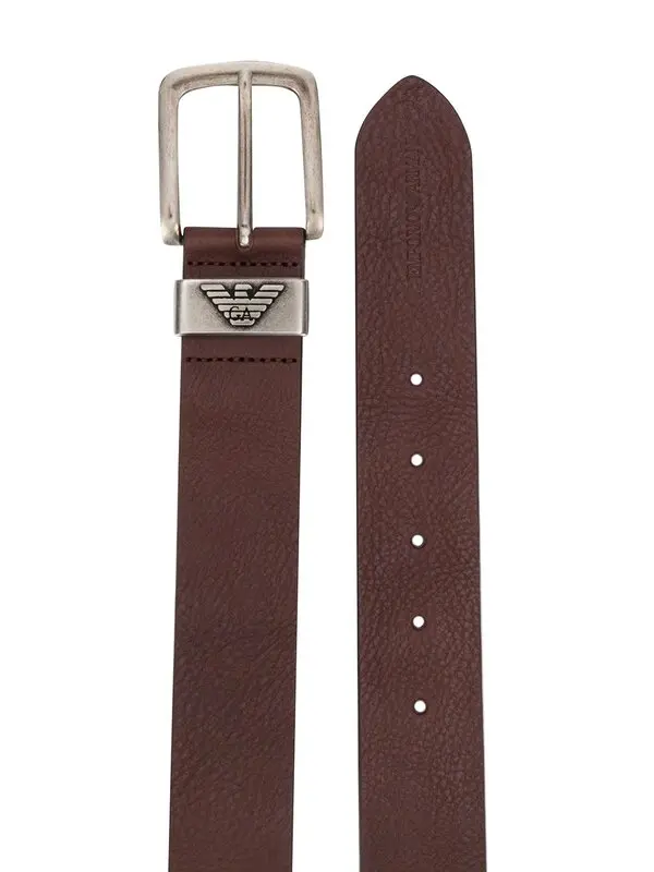 Emporio Armani Leather Logo Belt