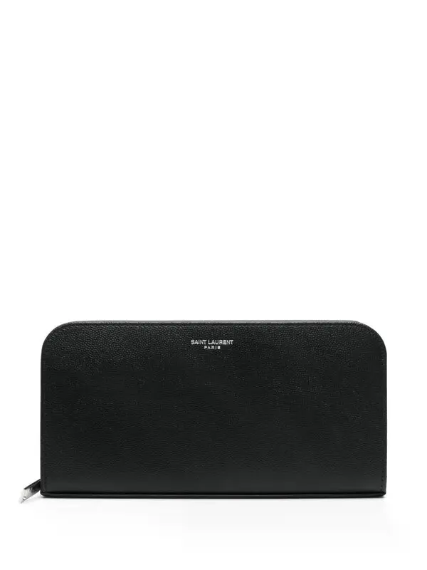 Saint Laurent Logo-stamp Wallet - Black