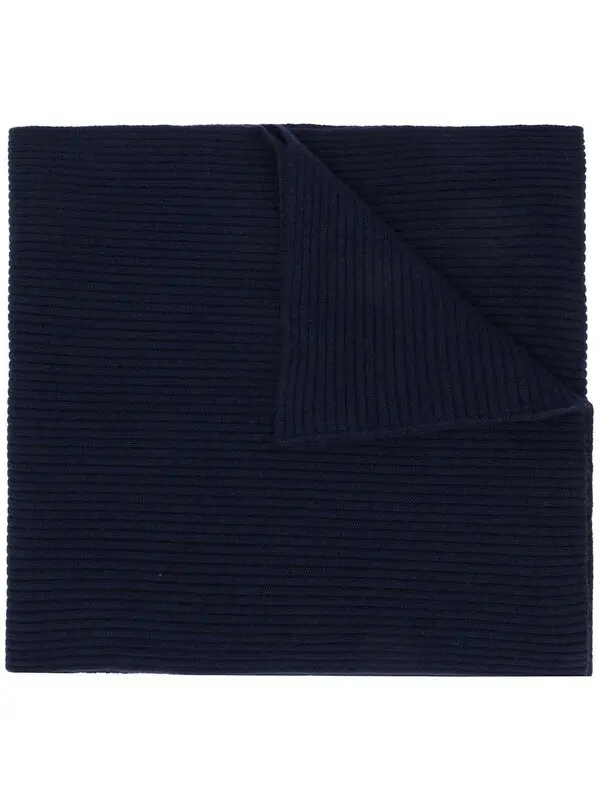 Cashmere In Love Bondi Ribbed Scarf - Blue