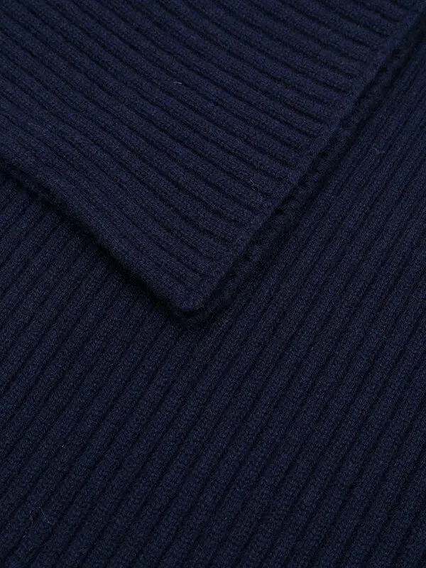 Cashmere In Love Bondi Ribbed Scarf - Blue