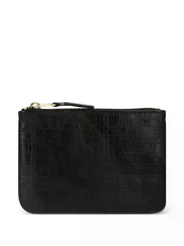 Comme Des Garçons Embossed Leather Zip Purse