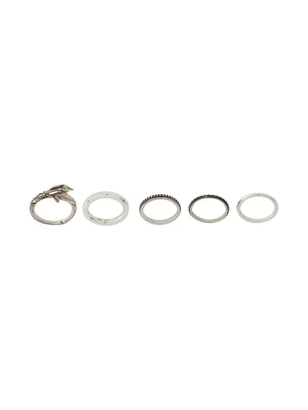 Werkstatt:München Rosebud 5-ring Set - Silver