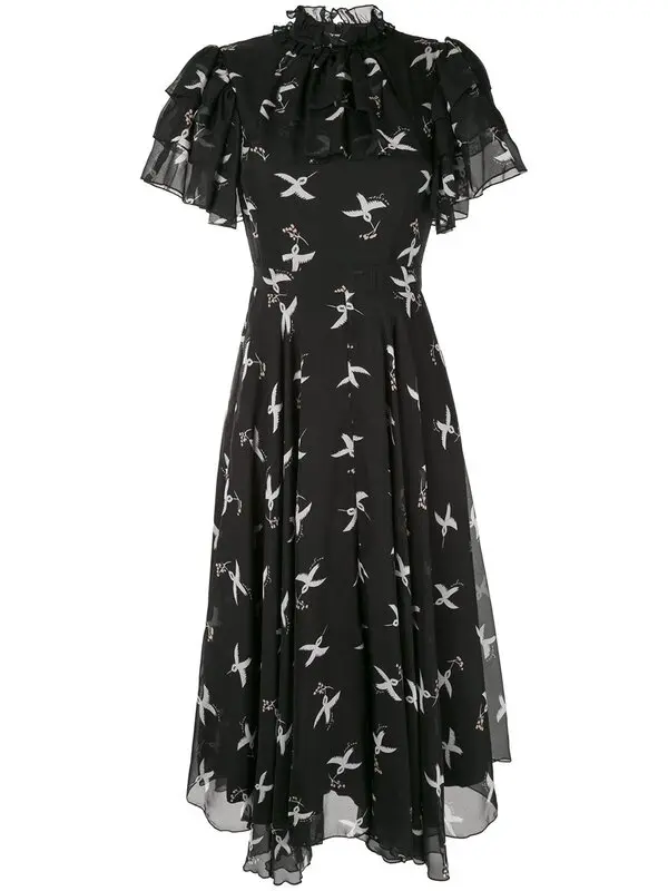 MACGRAW Flight Bird Print Dress