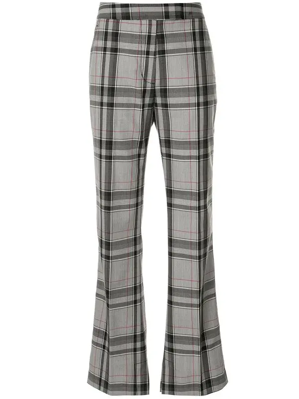 3.1 Phillip Lim Straight Leg Plaid Pant - Grey