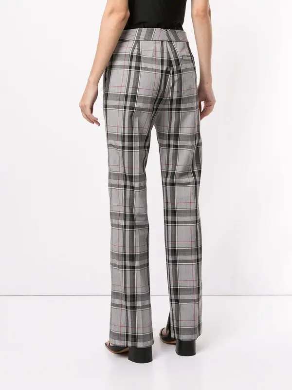 3.1 Phillip Lim Straight Leg Plaid Pant - Grey