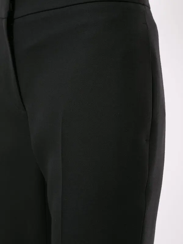 Alexander McQueen Cropped Cigarette Trousers - Black
