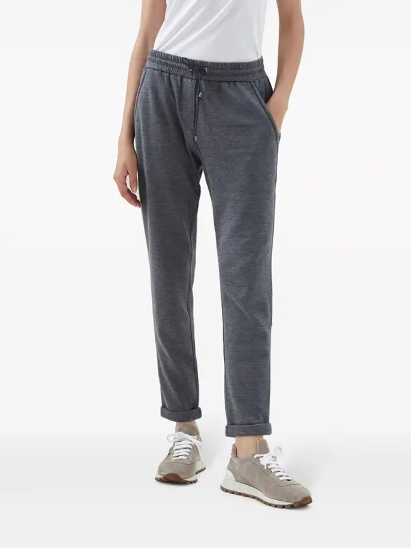 Brunello Cucinelli Monili-trim Track Pants - Grey