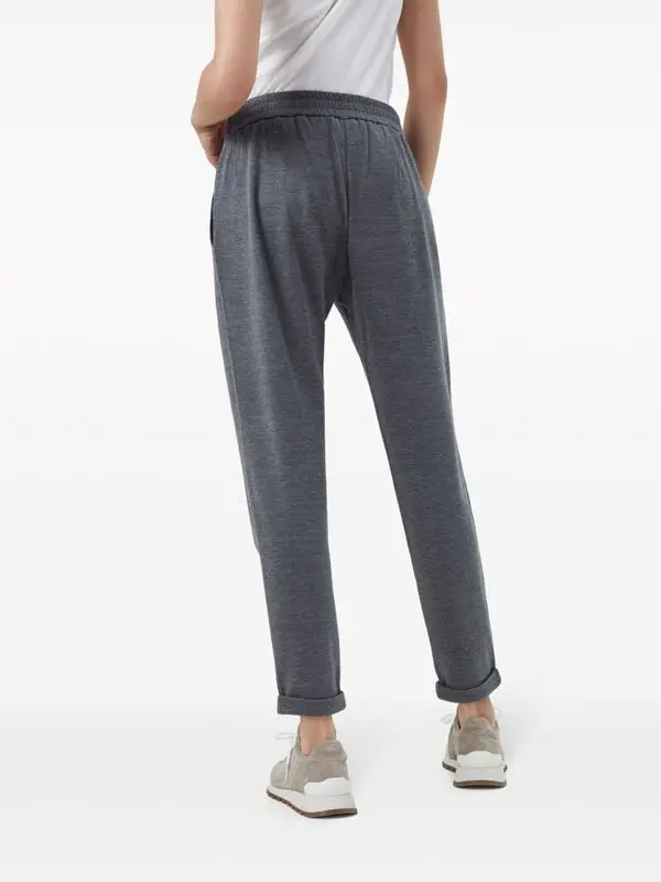 Brunello Cucinelli Monili-trim Track Pants - Grey