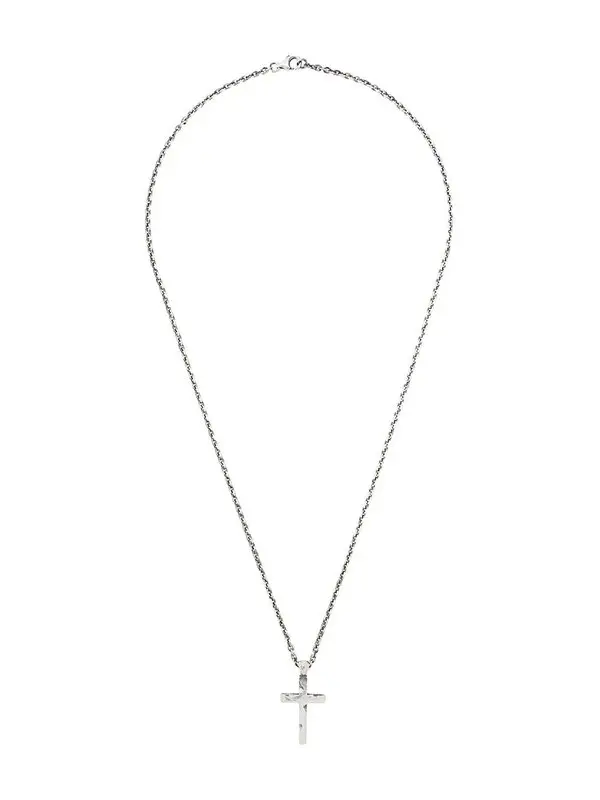 Emanuele Bicocchi Cross Pendant Necklace - Silver