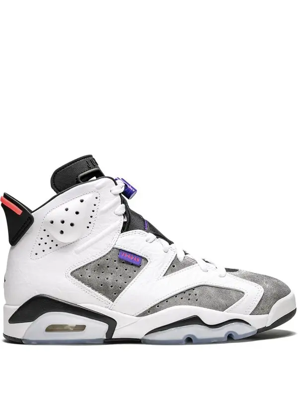 JORDAN Air Retro 6 Flint Grey Sneakers - White