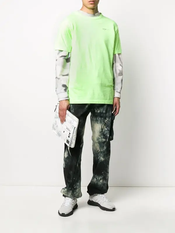 Off-White Tie-Dye Cargo Trousers In Black - 76% Off