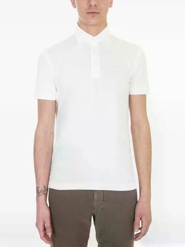 DELL'OGLIO Short-sleeve Polo Shirt - White