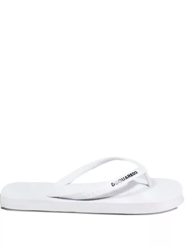 Dsquared2 Branded Flip-flops - White