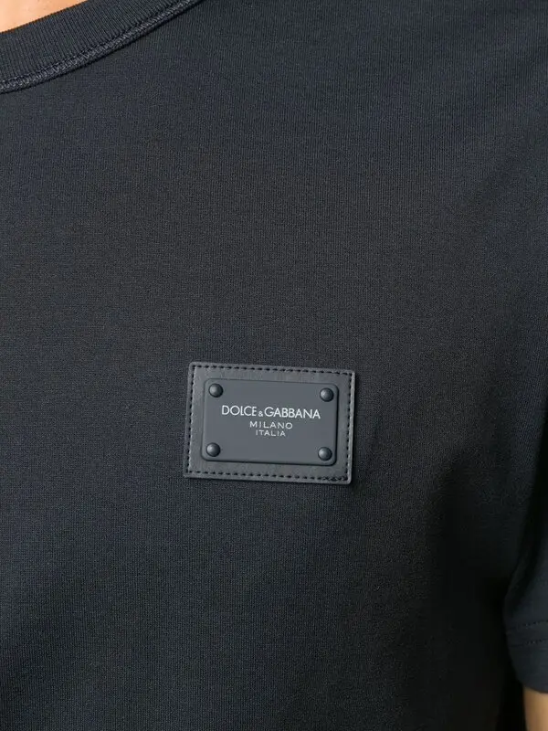 Dolce & Gabbana Logo-tag Cotton T-shirt - Black
