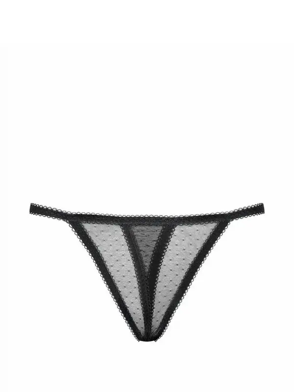 MAISON CLOSE Inspiration Divine Lace Thongs - Black