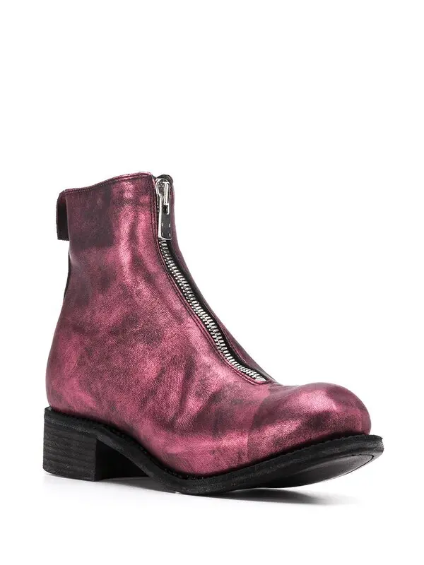 Guidi Metallic Ankle Boots